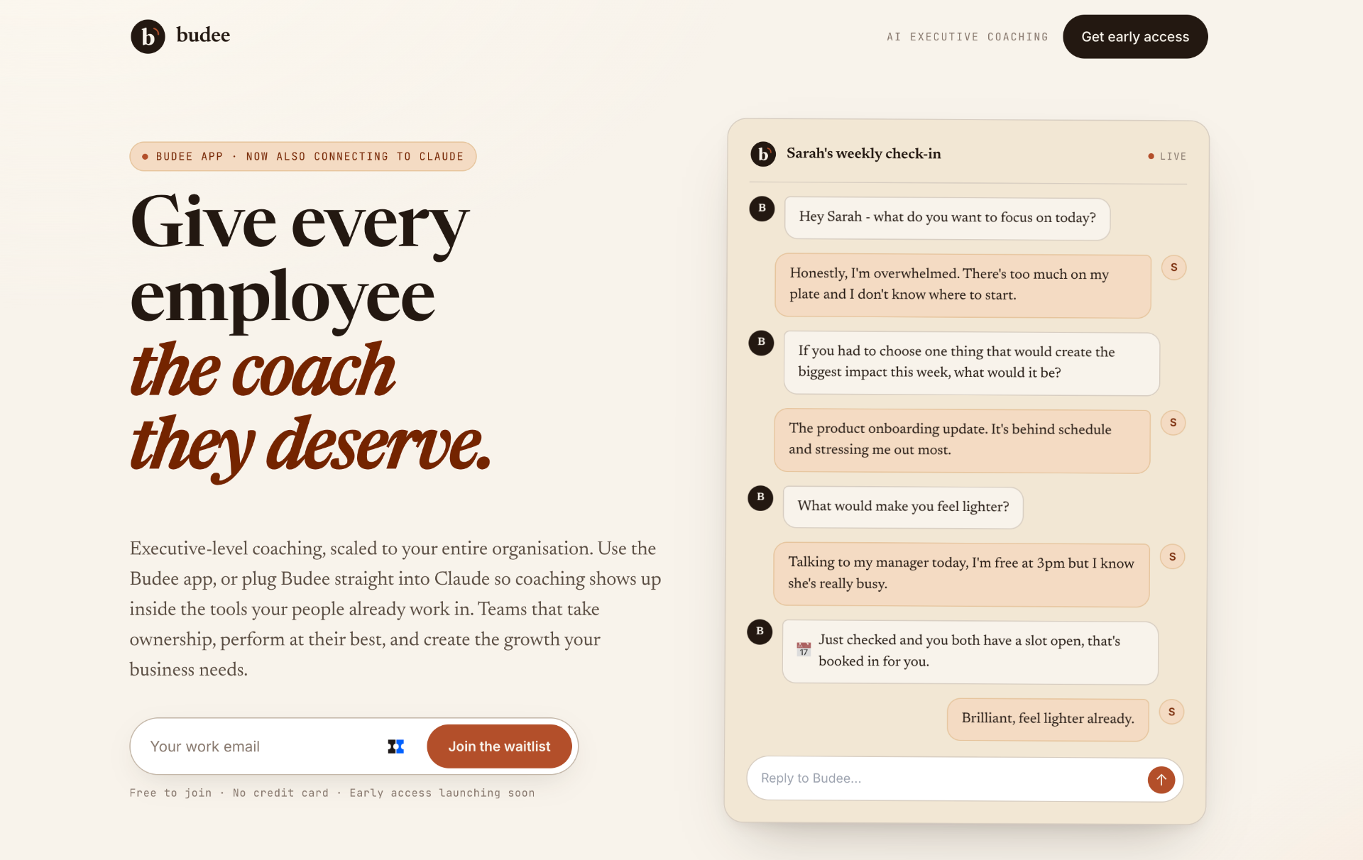 Budee - Give every employee the coach they deserve